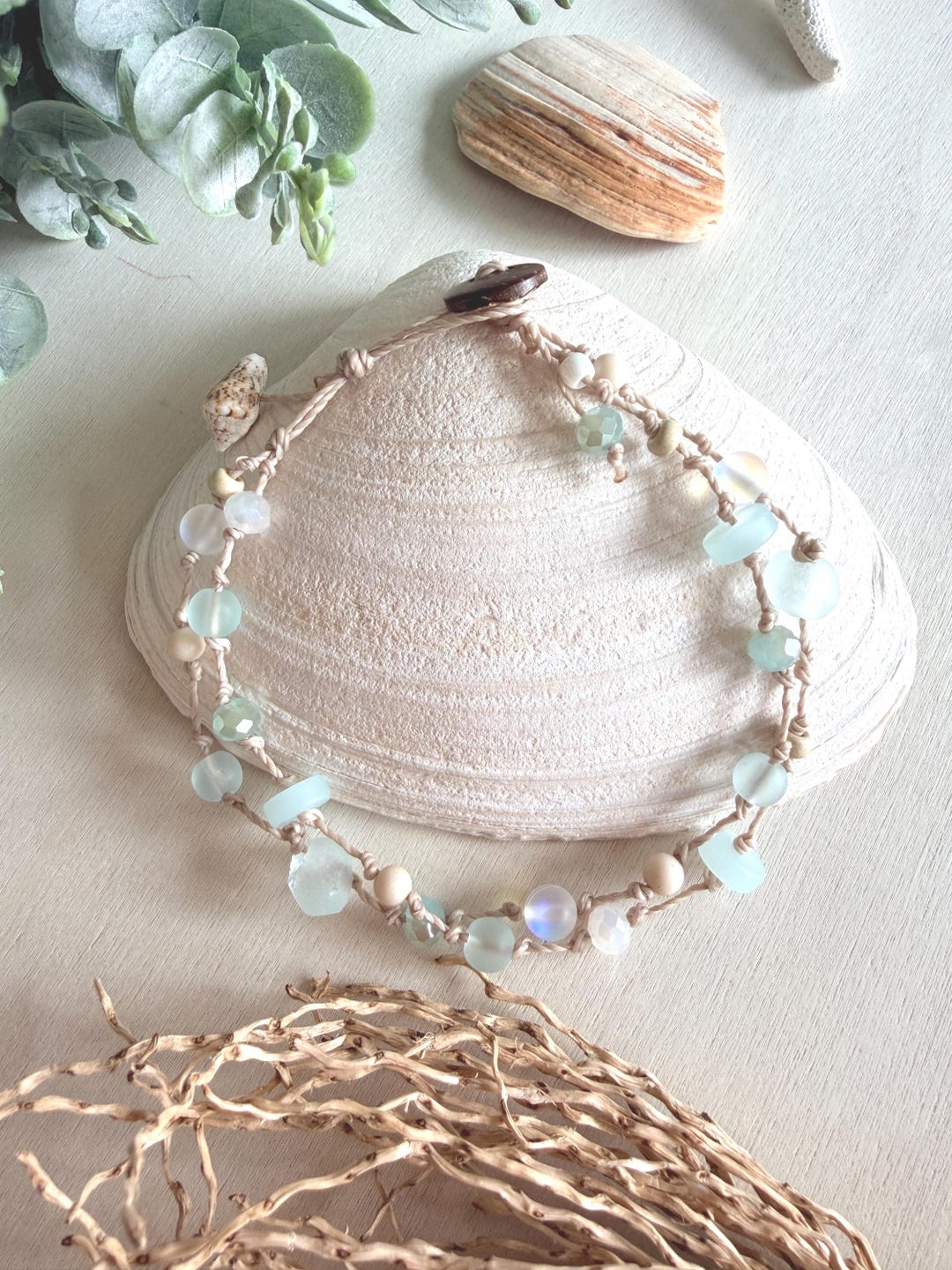 Coastal Inspired Anklet, Summer Style Beach Jewelry, Beachy Boho Anklet ...
