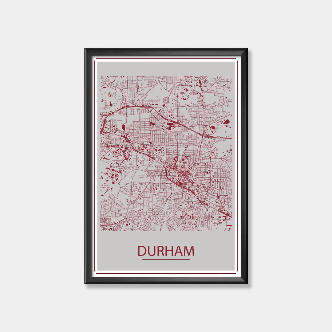 NCCU Colors Downtown Durham Print North Carolina Central - Etsy
