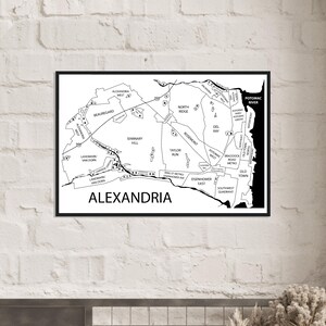 Alexandria VA Map Print: Neighborhood Map Poster, Realtor Gift - Etsy