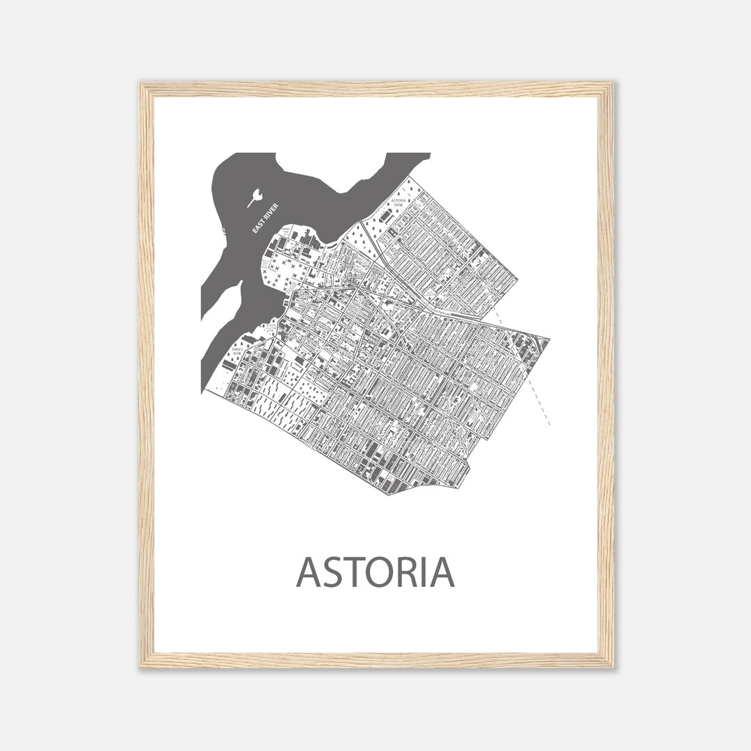 Astoria Queens Map, Art Print Poster, Street Map Poster, Personalized ...