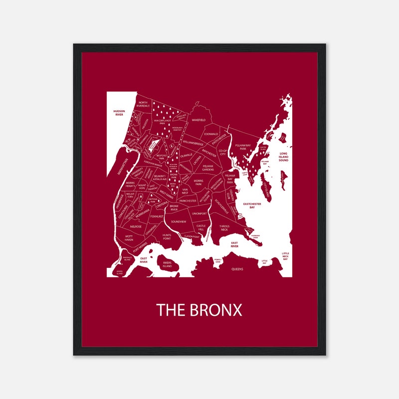 Bronx Map - Etsy
