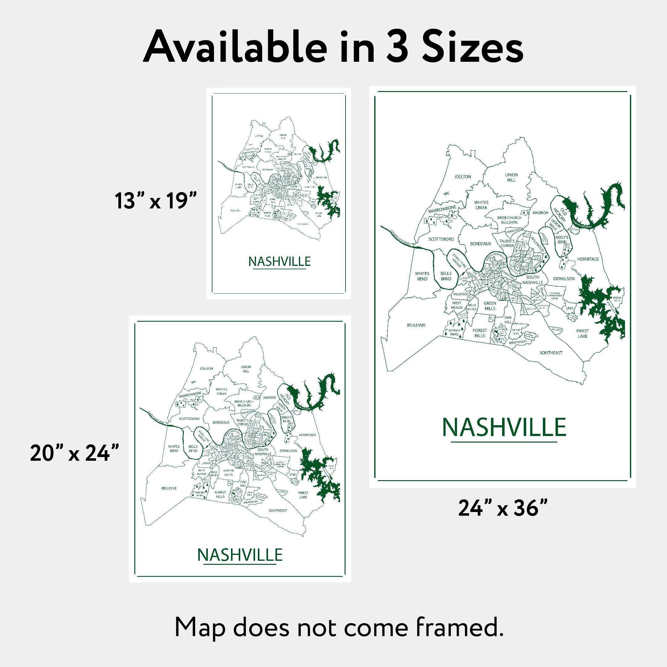 Vanderbilt University Art Nashville Neighborhood Map Print | Etsy