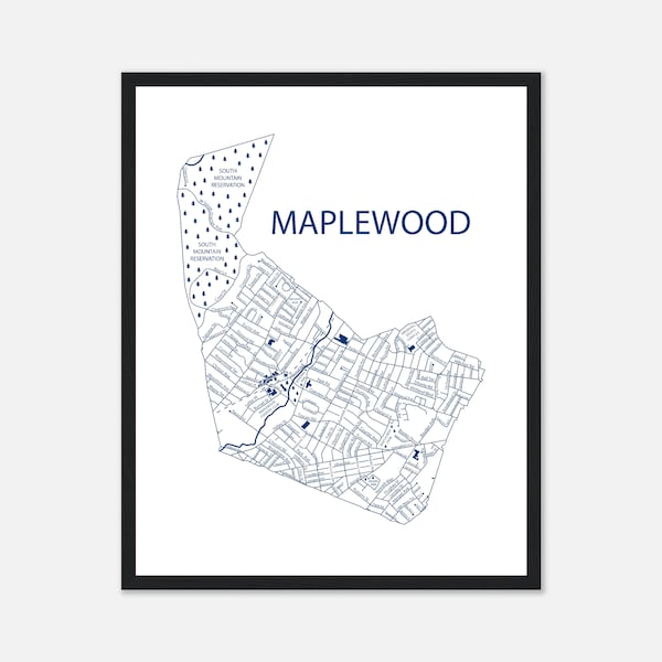 Maplewood Nj Map - Etsy