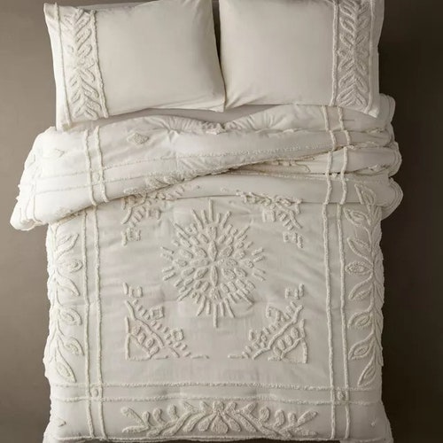 3 Pcs Wave Tufted Cotton Duvet Cover Set Duvet Bedding Set - Etsy