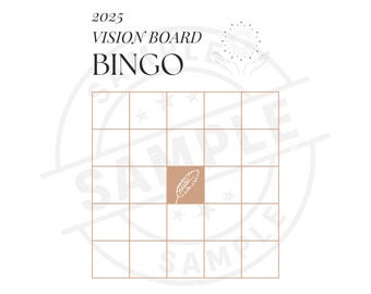 2025 Vision Board Bingo Template Digital Download - Etsy