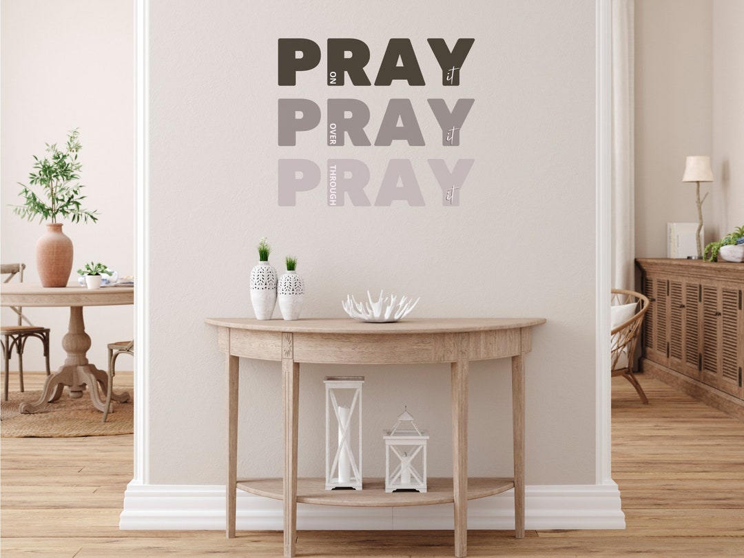 Pray Pray Pray Instant Download Art Illustration Bundle of 20 Colors ...