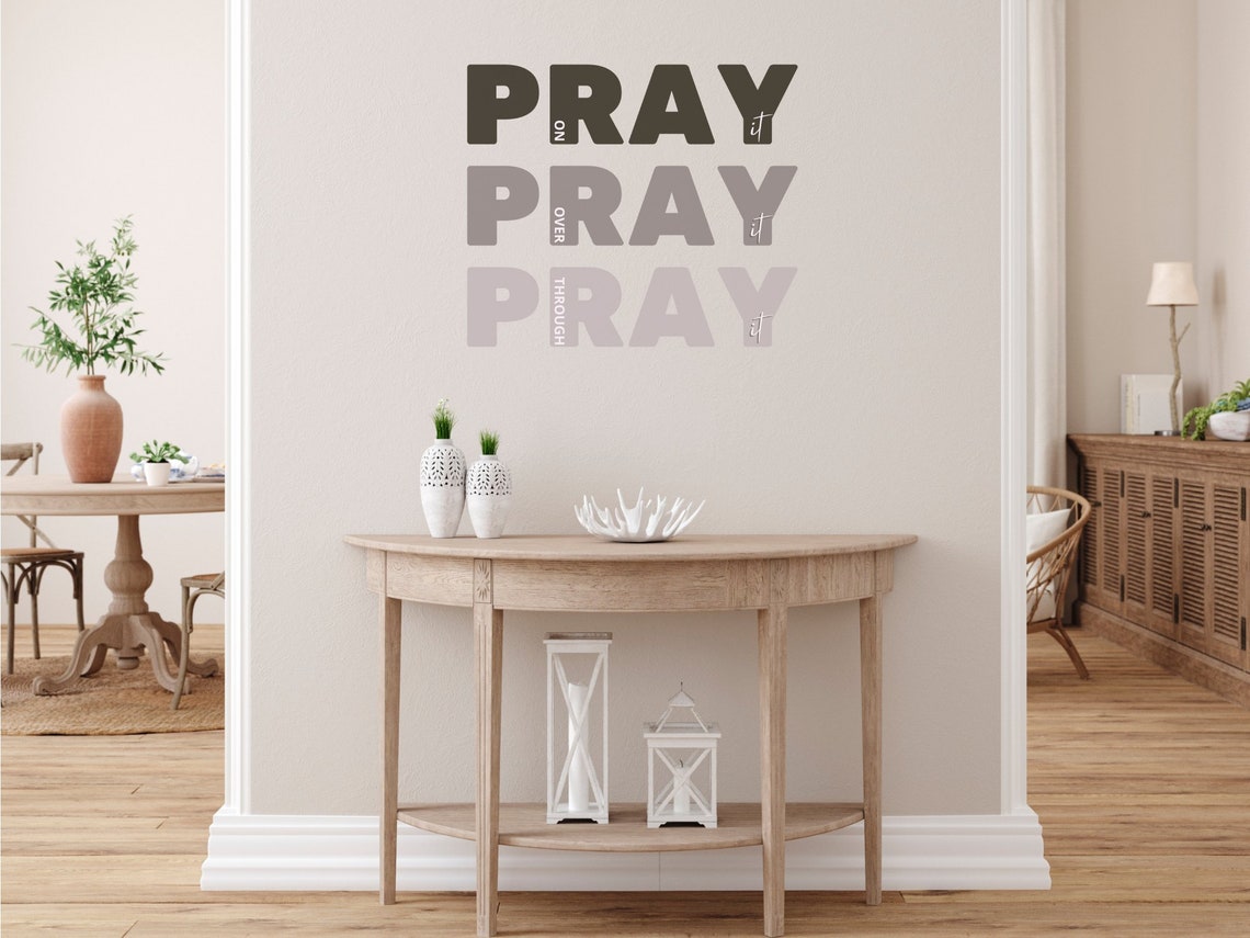 Pray Pray Pray Instant Download Art Illustration Bundle of 20 Colors ...
