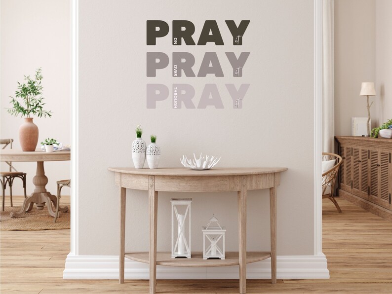 Pray Pray Pray Instant Download Art Illustration Bundle of 20 Colors ...