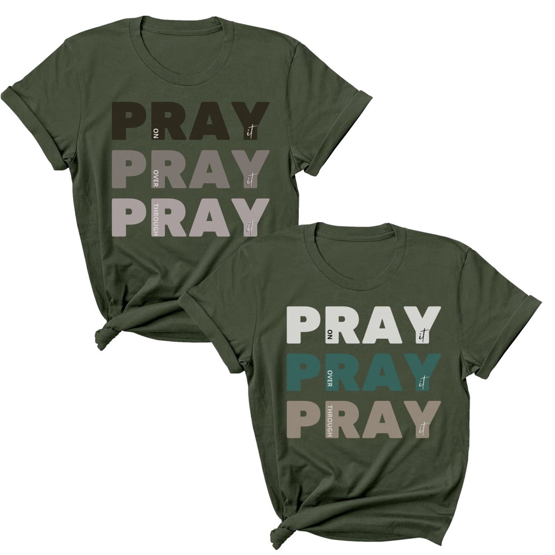 Pray Pray Pray Instant Download Art Illustration Bundle of 20 Colors ...