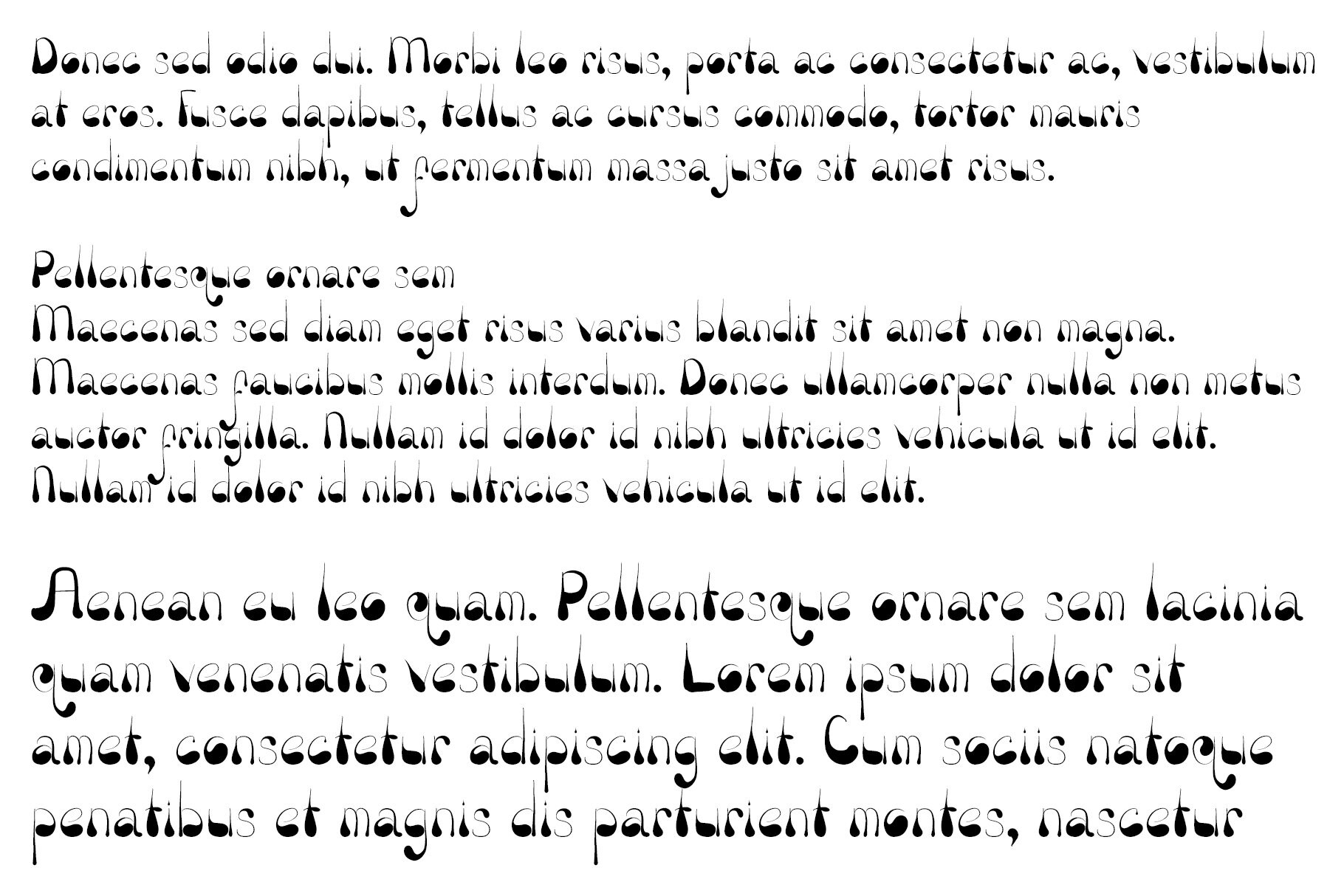 Font Driplet, A Cute, Watery Letter and Character Set. Hand Drawn With ...