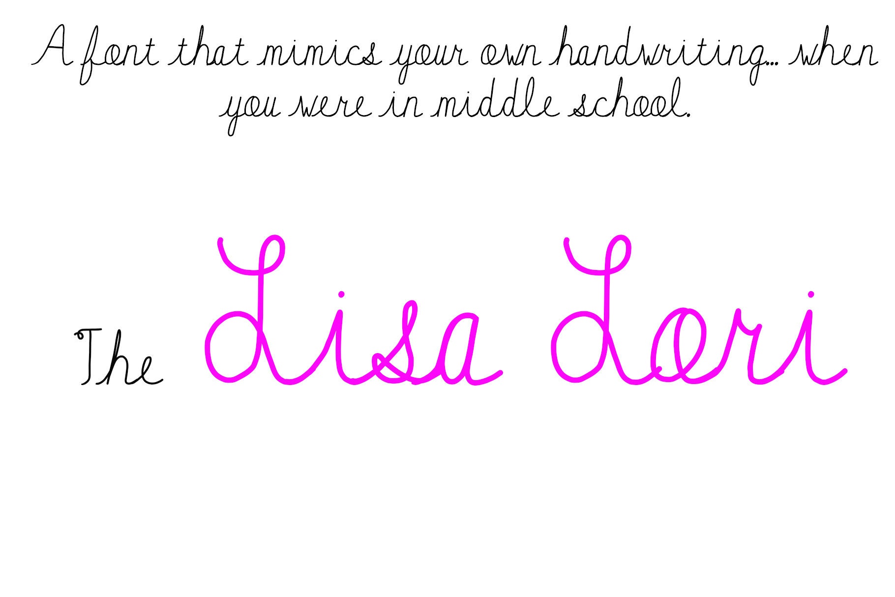 Font Lisa Lori, A Cute Handwritten Hand Drawn Script Font Letter and ...