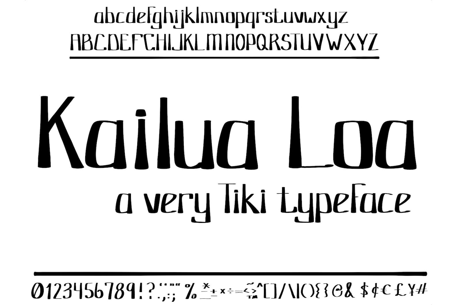 Font Kailua Loa, A Creative Typeface With Tiki, Polynesian, Hawaiian ...