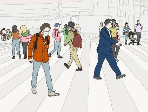 Crowded Street Scene