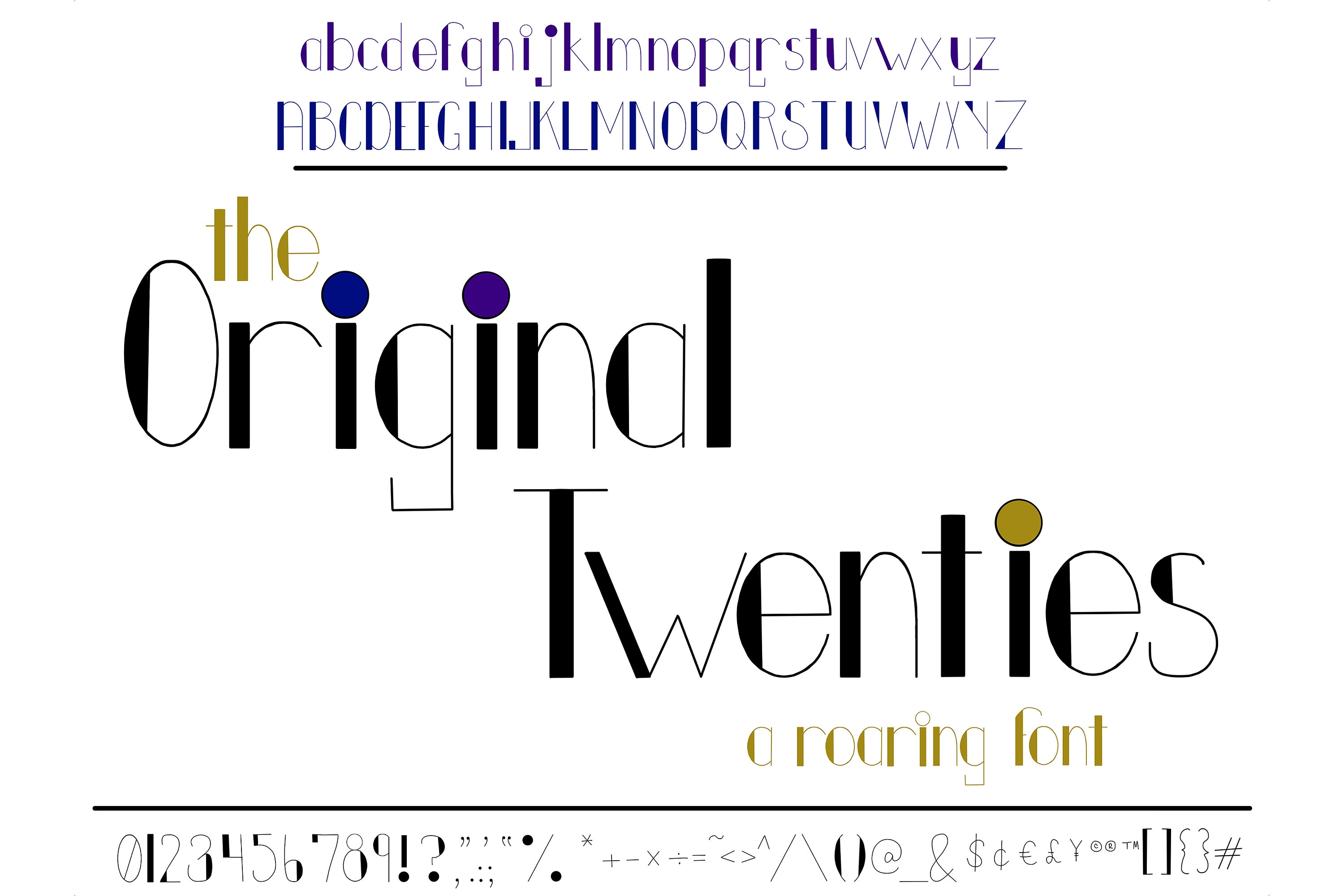 Font Original Twenties. A Vintage Art Deco Typeface With a 1920's Style ...