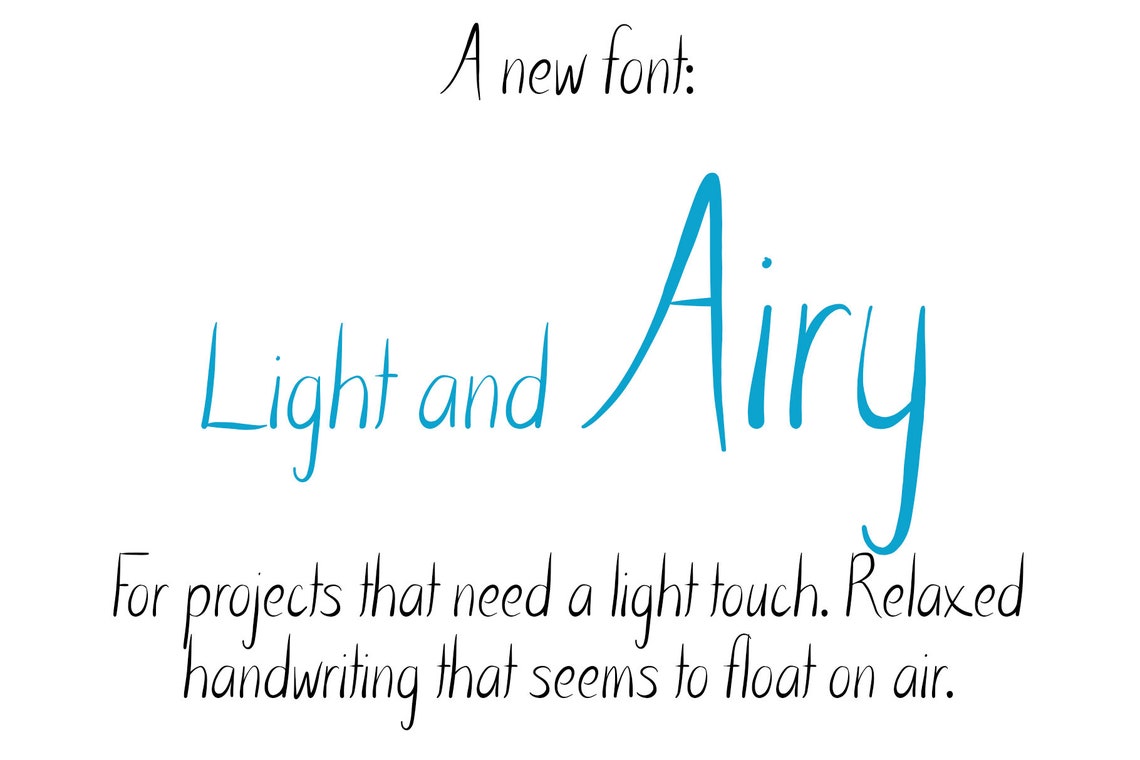 Font Airy, A Creative,modern, Casual Typeface. Hand Drawn With an Air ...