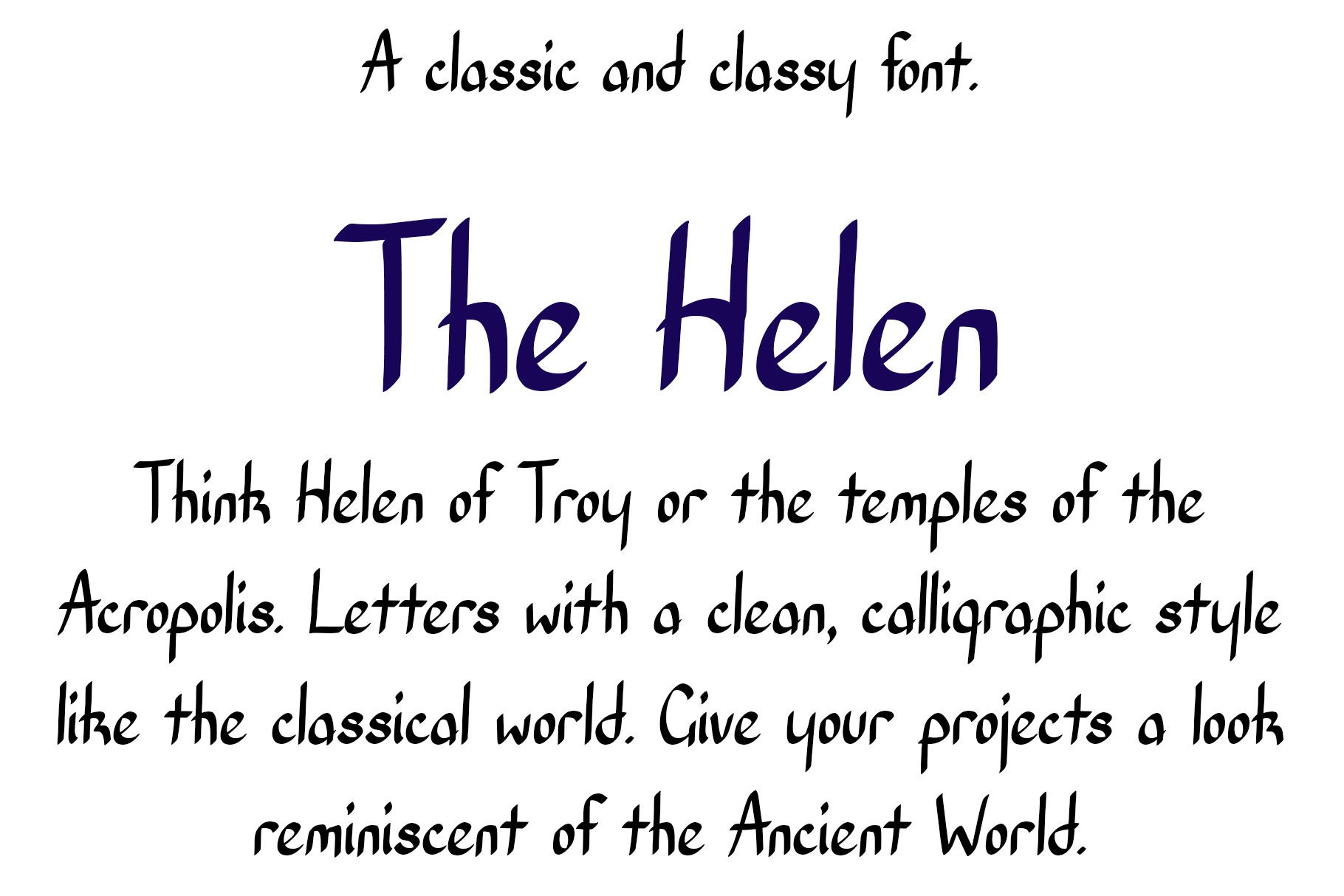 Font Helen. Classic and Classical Theme Contemporary Calligraphy Letter ...