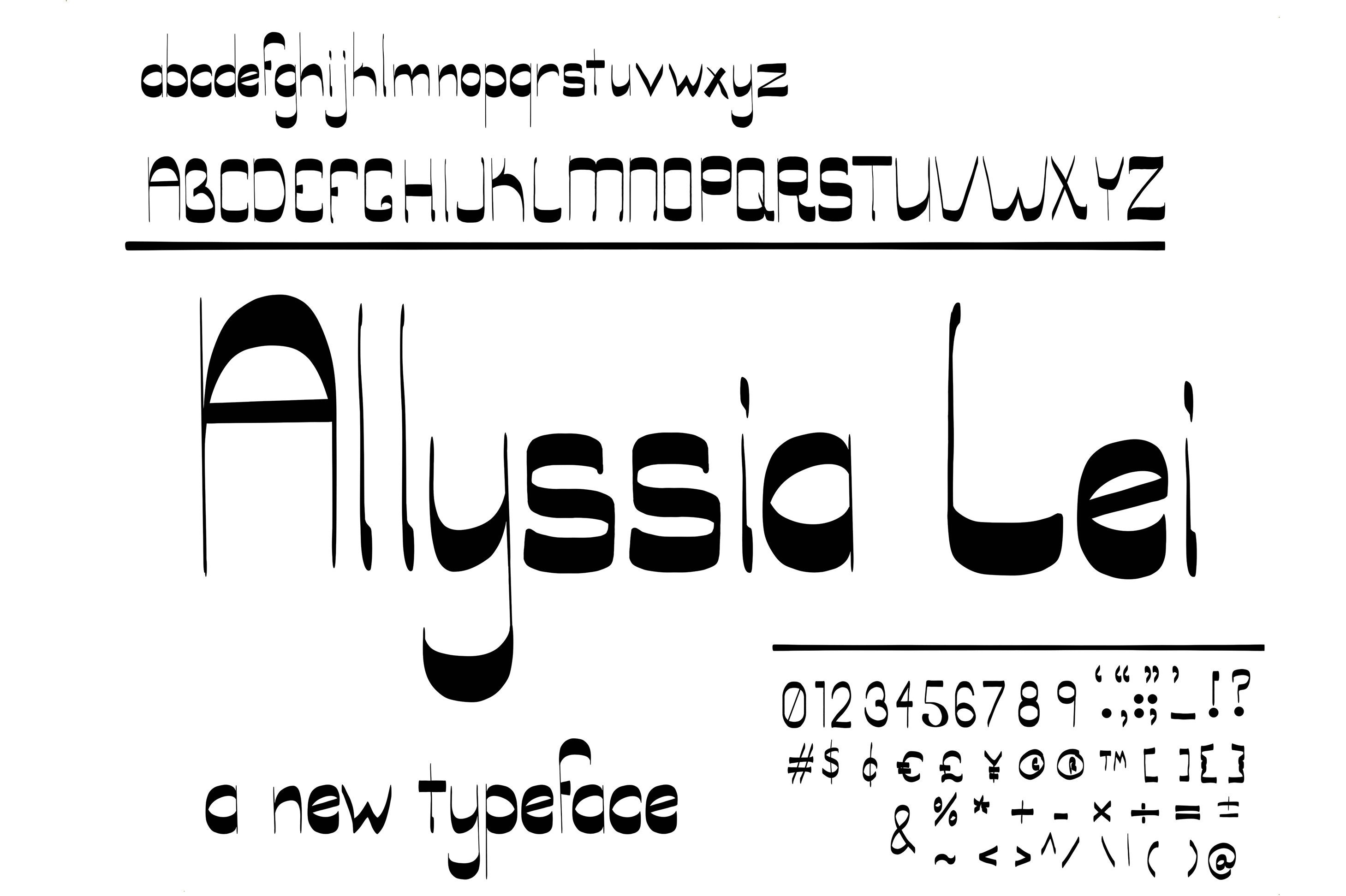 Font Allysia Lei, Un tipo de letra creativa, moderna y casual de Sans ...