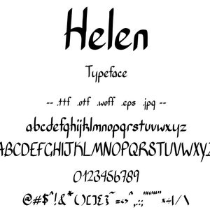 Font Helen. Classic and Classical Theme Contemporary Calligraphy Letter ...