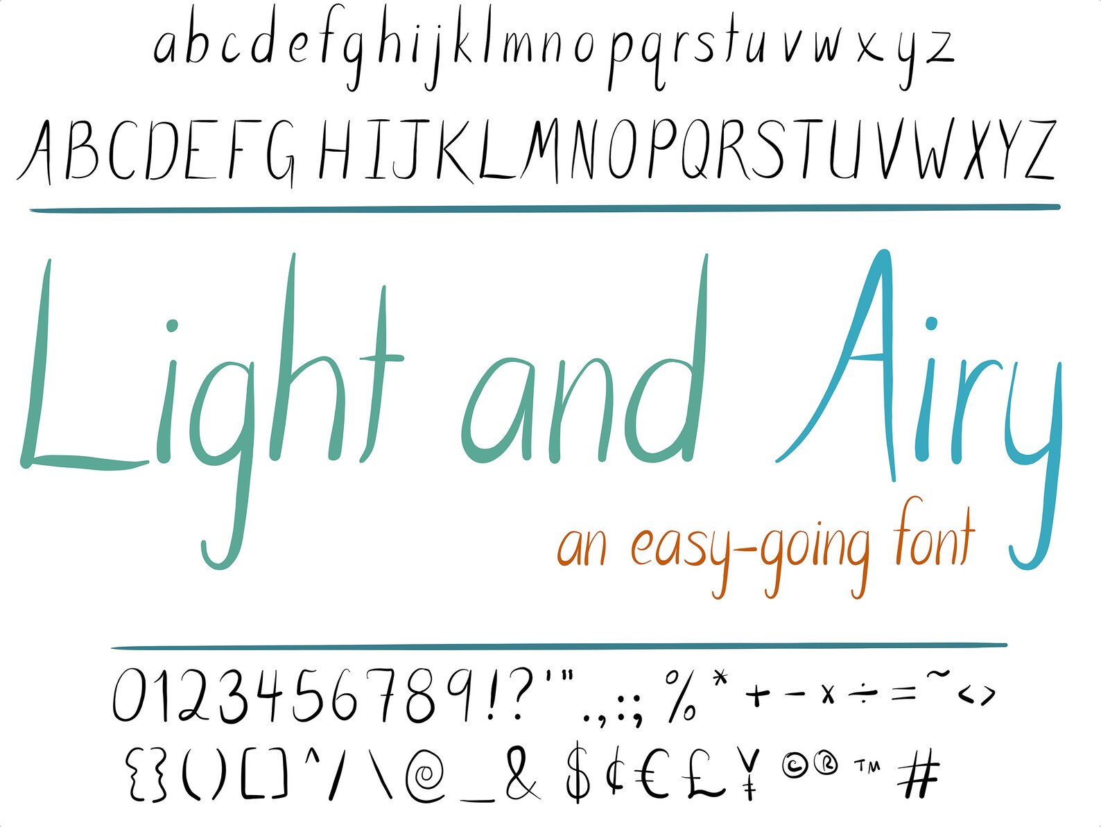 Font Airy, A Creative,modern, Casual Typeface. Hand Drawn With an Air ...