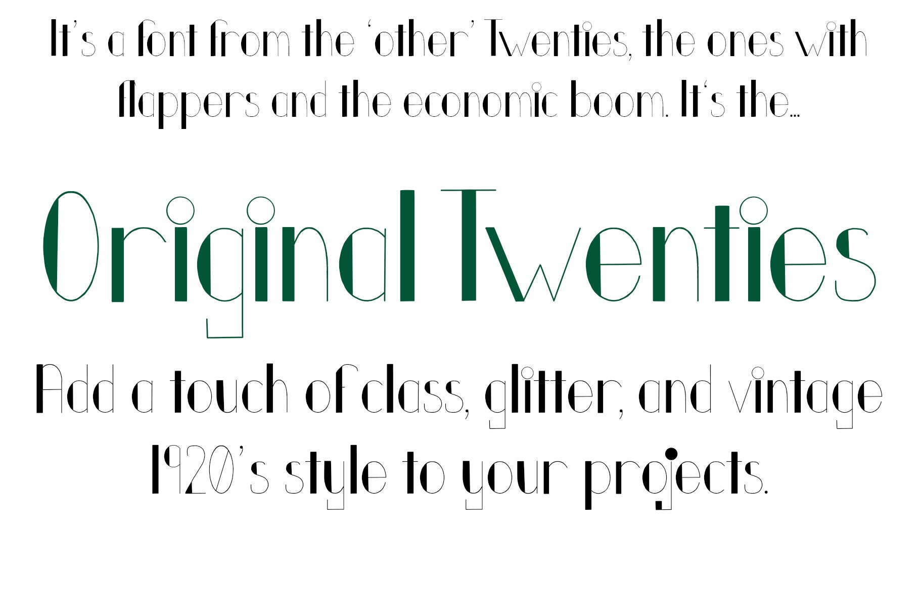Font Original Twenties. A Vintage Art Deco Typeface With a 1920's Style ...