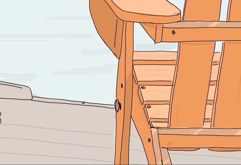 Adirondack Chair on a Lake. Vacation, Relaxation, Travel, Paradise ...