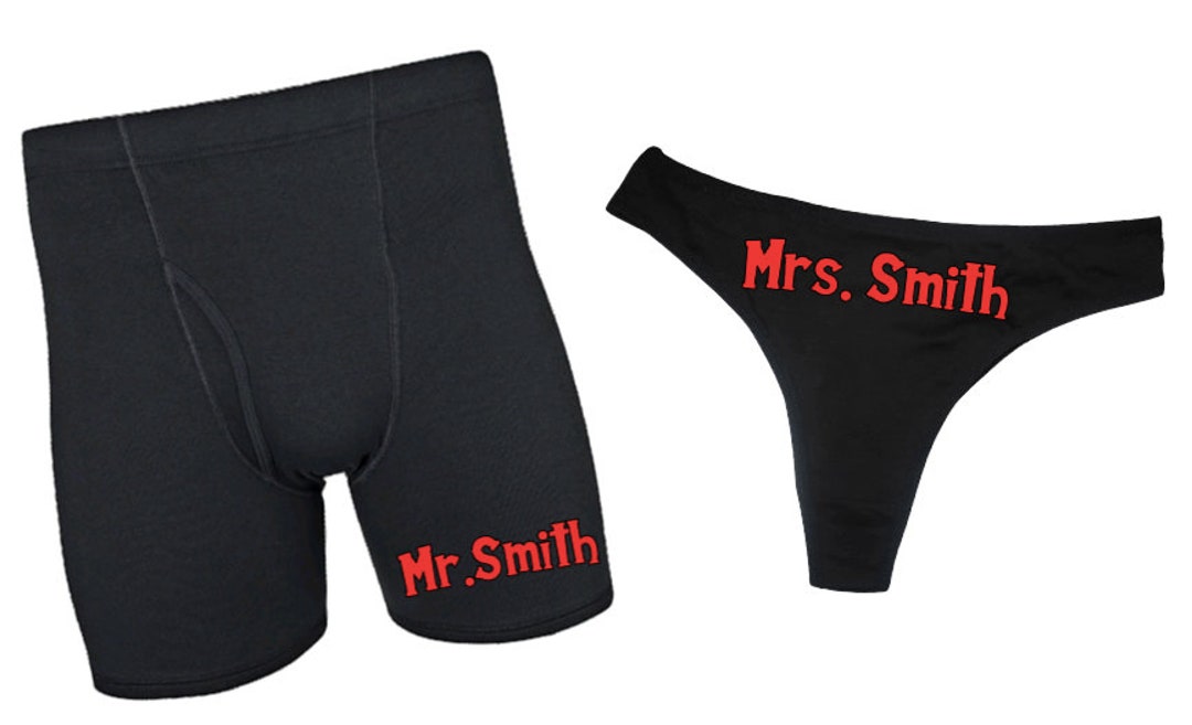 Customized Matching Couple Underwear |adult Humor Gift | Personalized ...