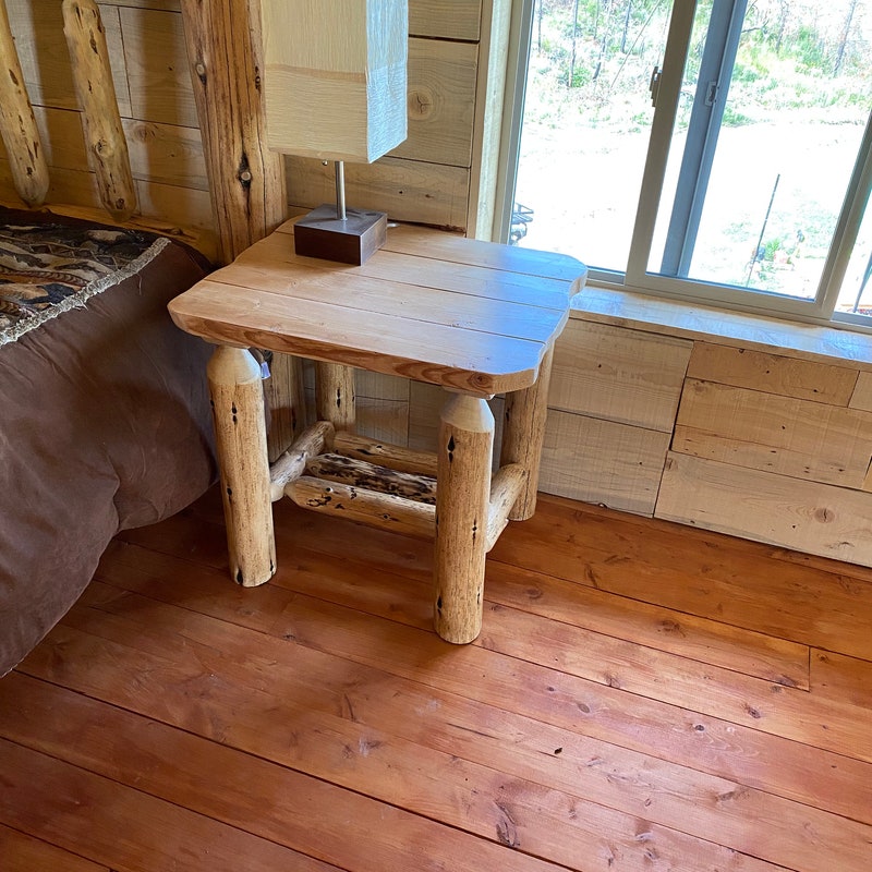 Log End Table - Etsy