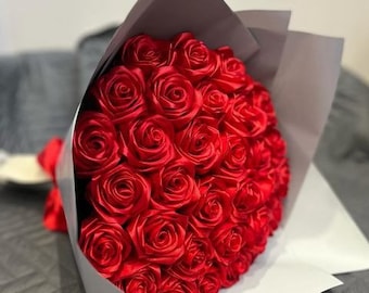 Pink Eternal Roses Bouquet - Etsy