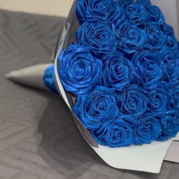 Glitter Roses Bouquet - Etsy