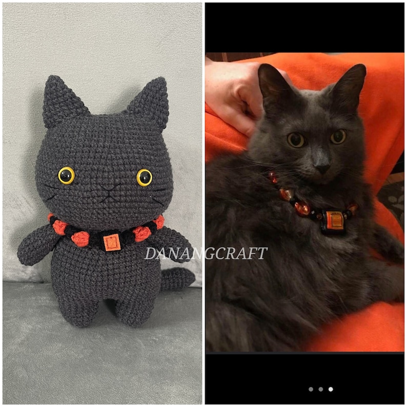 Custom Cat Plush, Custom Crochet Cat, Cat Stuffed Animal, Cat ...