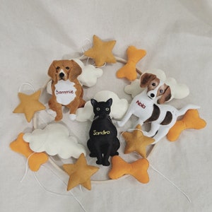 Custom Dog Baby Mobile, Personalized Baby Nursery, Puppy Baby Mobile ...