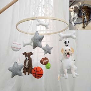 Custom Dog Baby Mobile, Personalized Baby Nursery, Puppy Baby Mobile ...