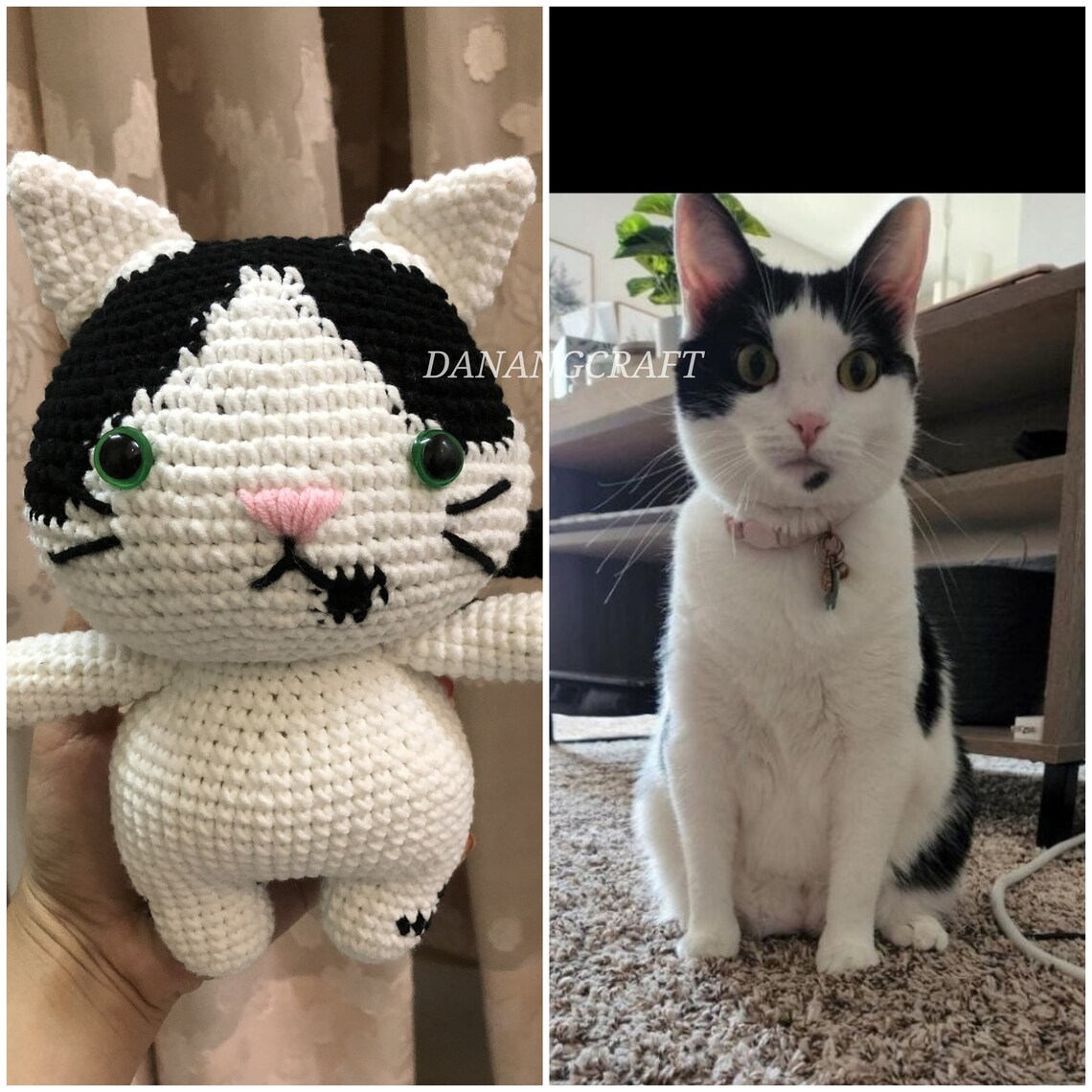 Custom Cat Plush Custom Crochet Cat Cat Stuffed Animal Cat - Etsy