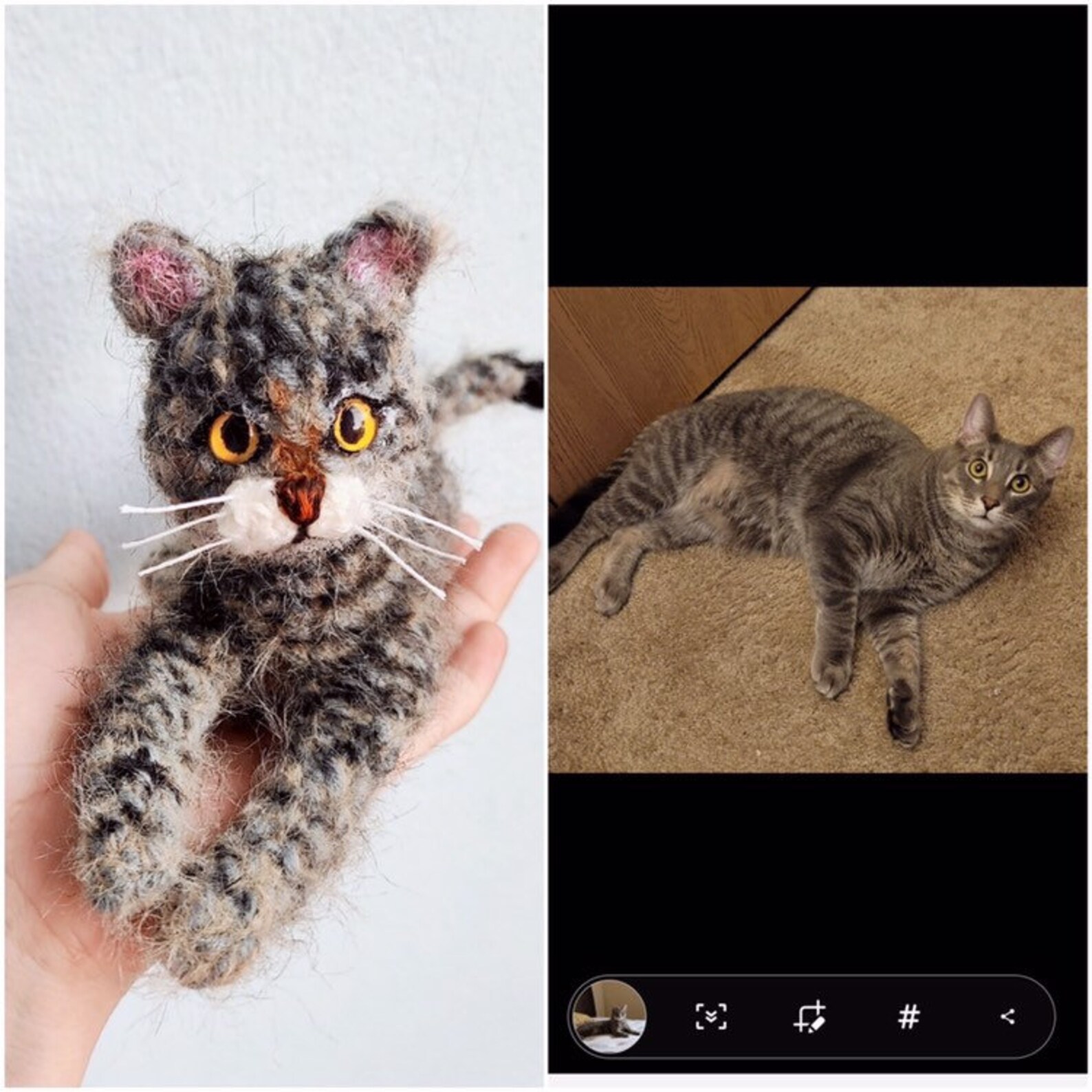 Custom Crochet Cat Custom Stuffed Cat Custom Cat Plush - Etsy