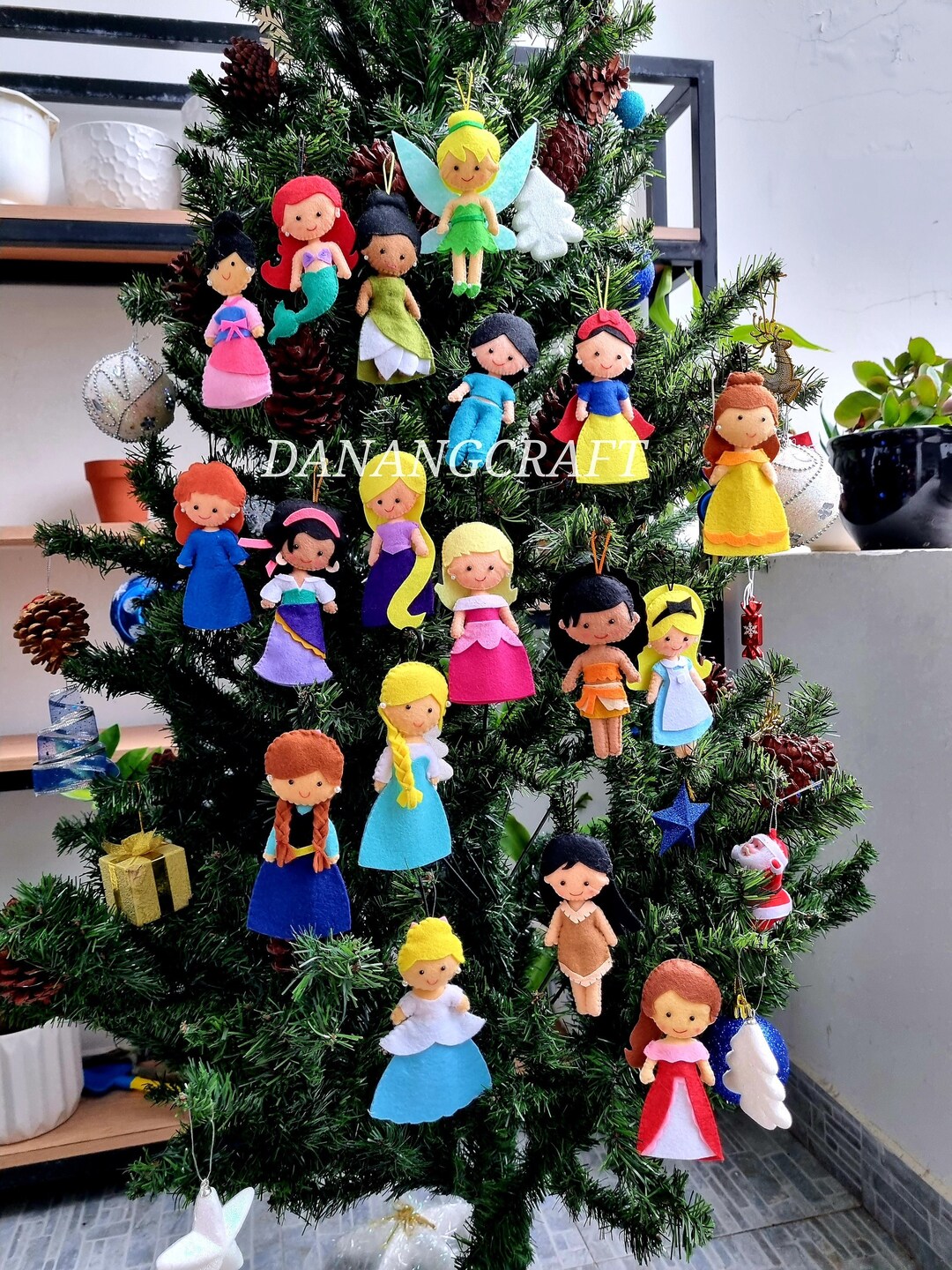 Princess Ornaments, Felt Princess Ornaments, Christmas Ornaments ...