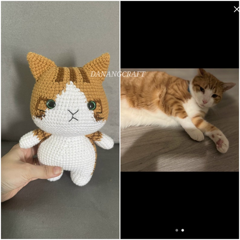 Custom Cat Plush, Custom Crochet Cat, Cat Stuffed Animal, Cat ...