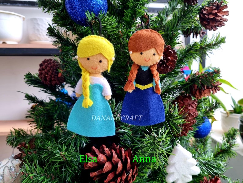 Princess Ornaments Felt Princess Ornaments Christmas - Etsy