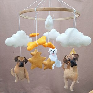 Custom Dog Baby Mobile, Personalized Baby Nursery, Puppy Baby Mobile ...