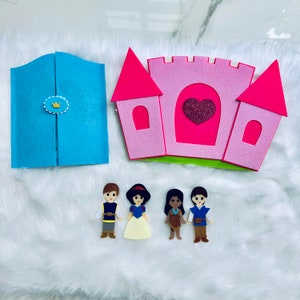 Princess Quiet Book, Princess Dressing Room, Felt Princess Doll ...