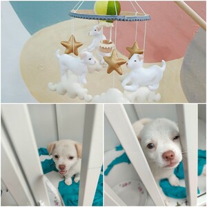 Custom Dog Baby Mobile, Personalized Baby Nursery, Puppy Baby Mobile ...