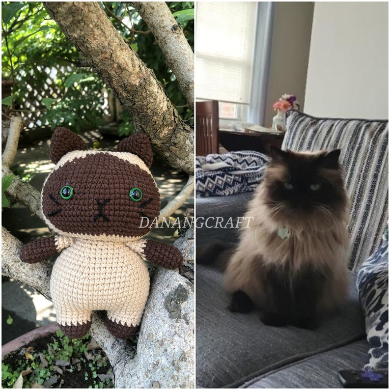 Custom Cat Plush Custom Crochet Cat Cat Stuffed Animal Cat - Etsy