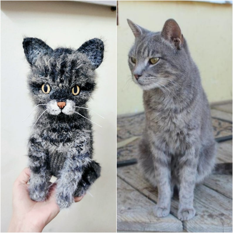 Custom Crochet Cat Custom Stuffed Cat Custom Cat Plush - Etsy