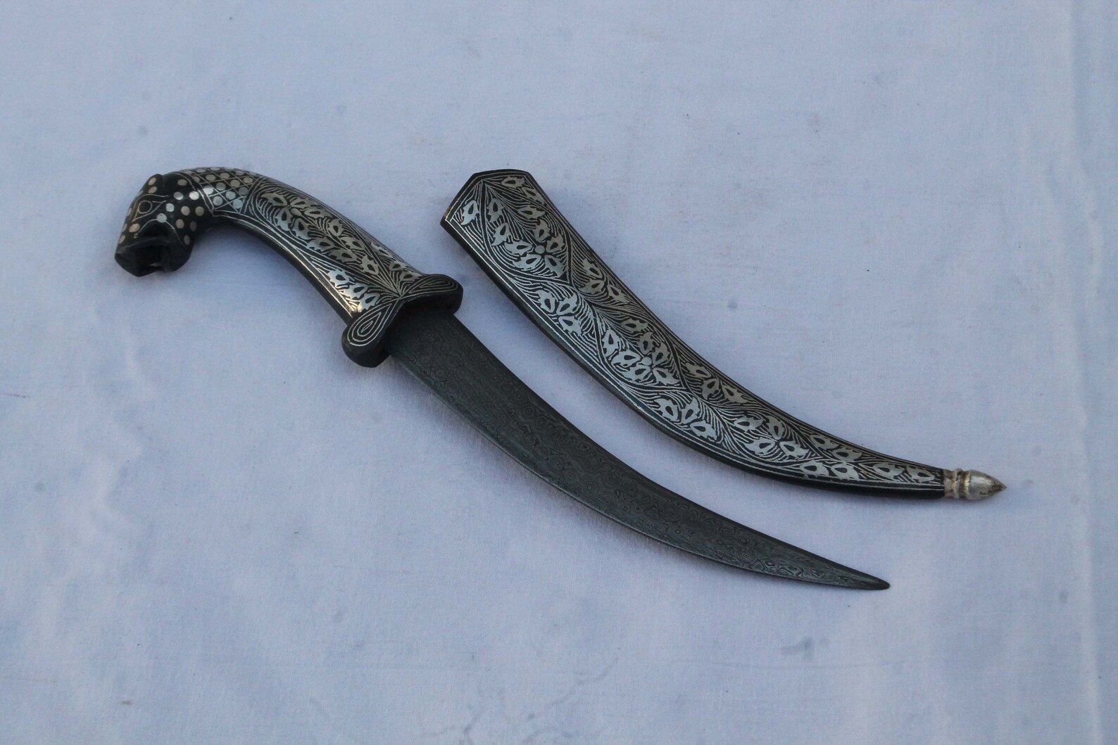 Old Vintage Maughal Islamic Silver Inlaid Wedding Dagger - Etsy