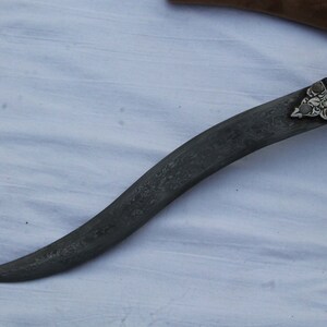 Vintage Mughal Indo-persian South Indian Silver Damacened Curve Blade ...