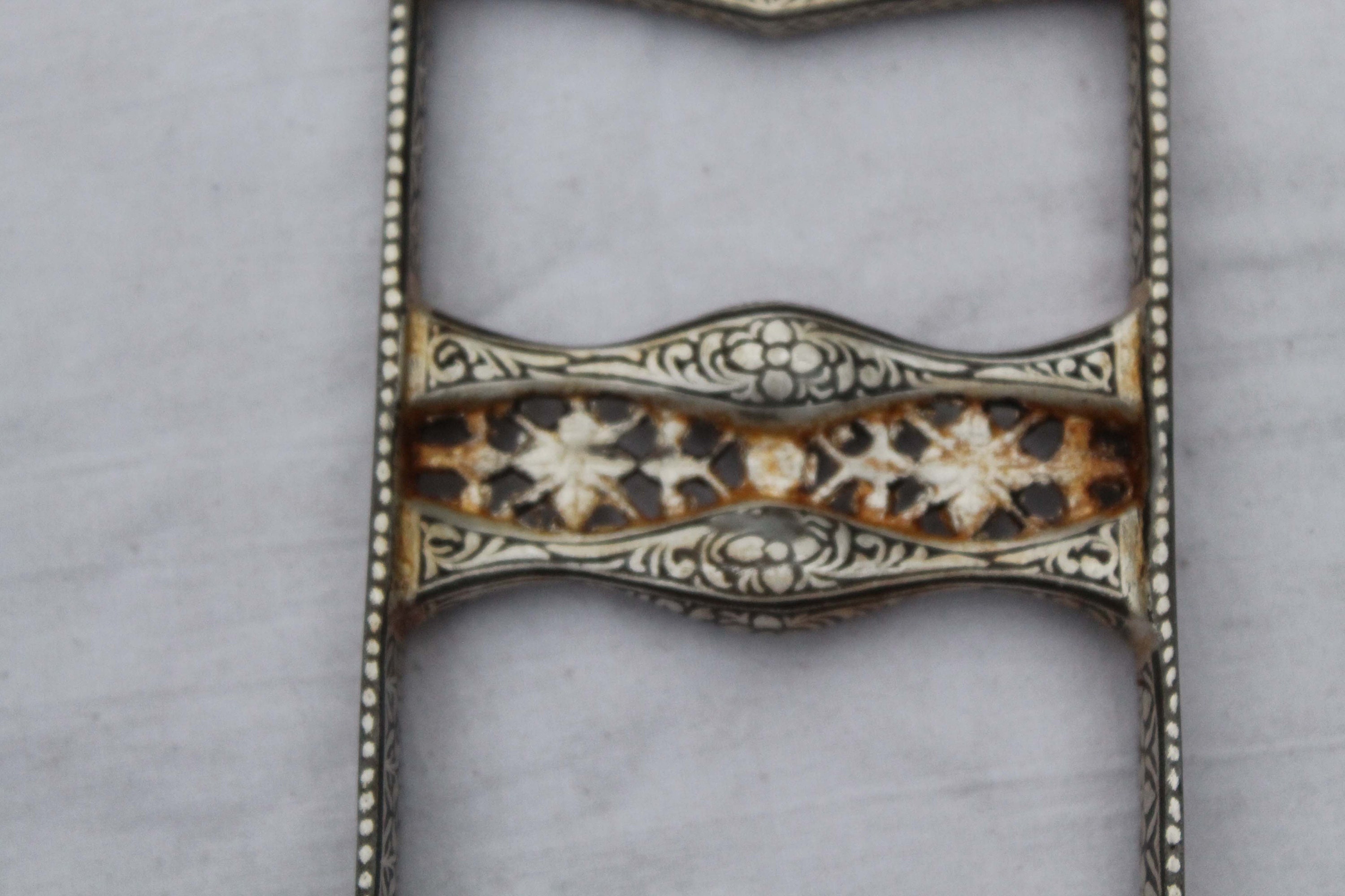 Old Vintage Indo-persian Mughal Rajput Silver Damascened Old Steel ...