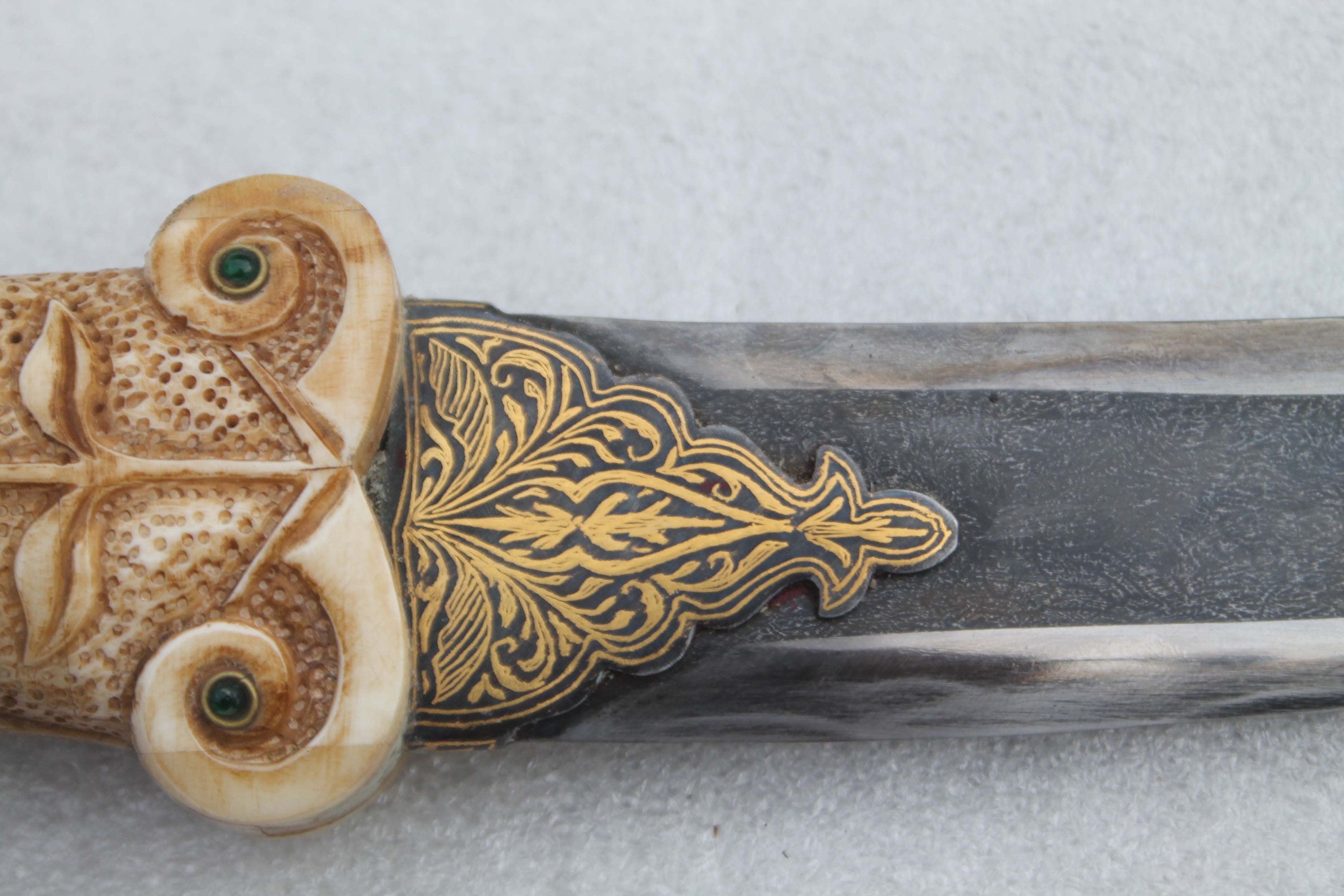 Vintage Mughal Islamic Bone Engraved Lion Head Handle Grip - Etsy