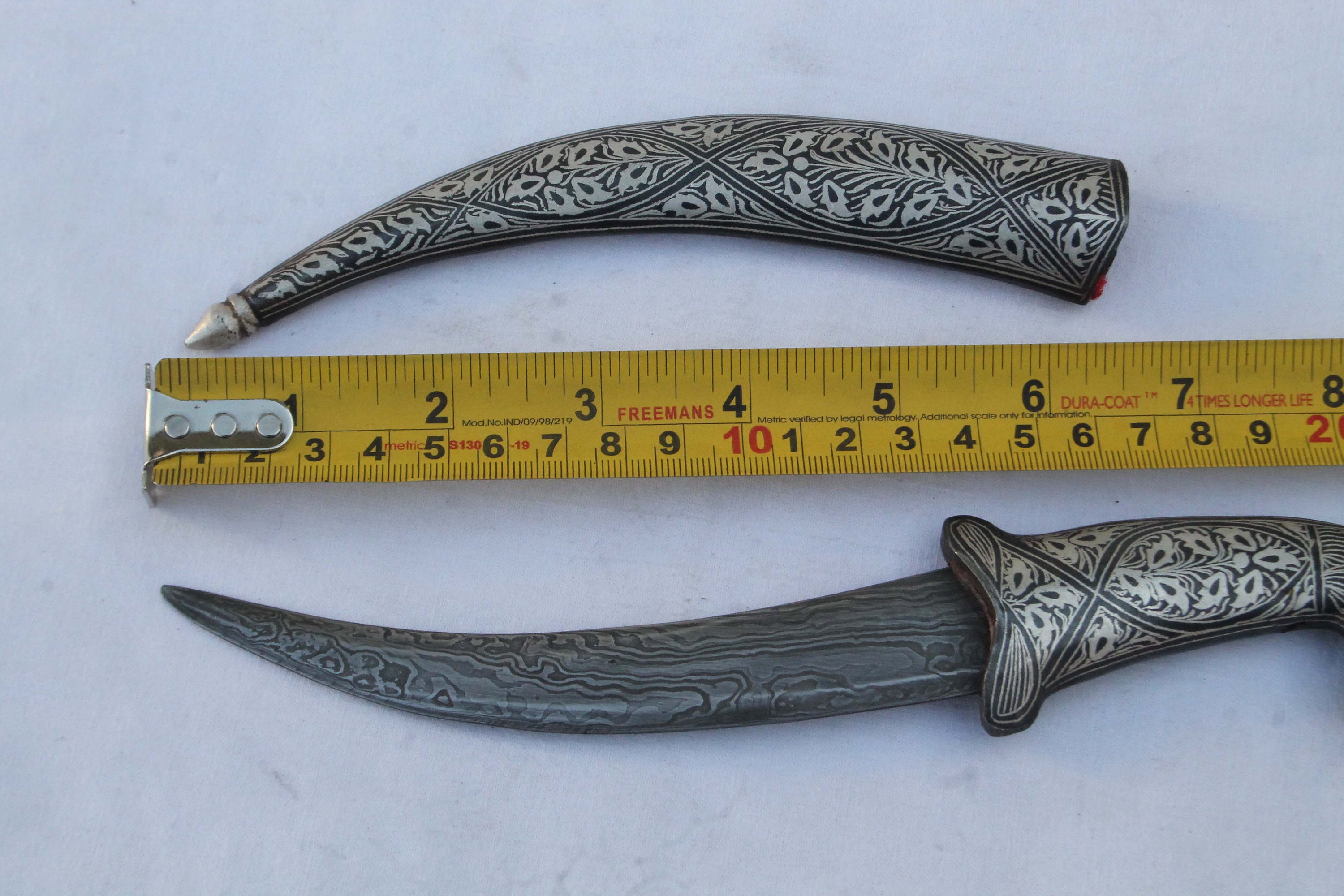 Fine Vintage Maughal Silver Inlaid Wedding Dagger Khanjar Knife Parrot ...