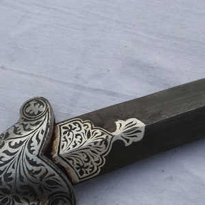 Old Vintage Mughal Indo-persian South Indian Silver Damacened Blade ...