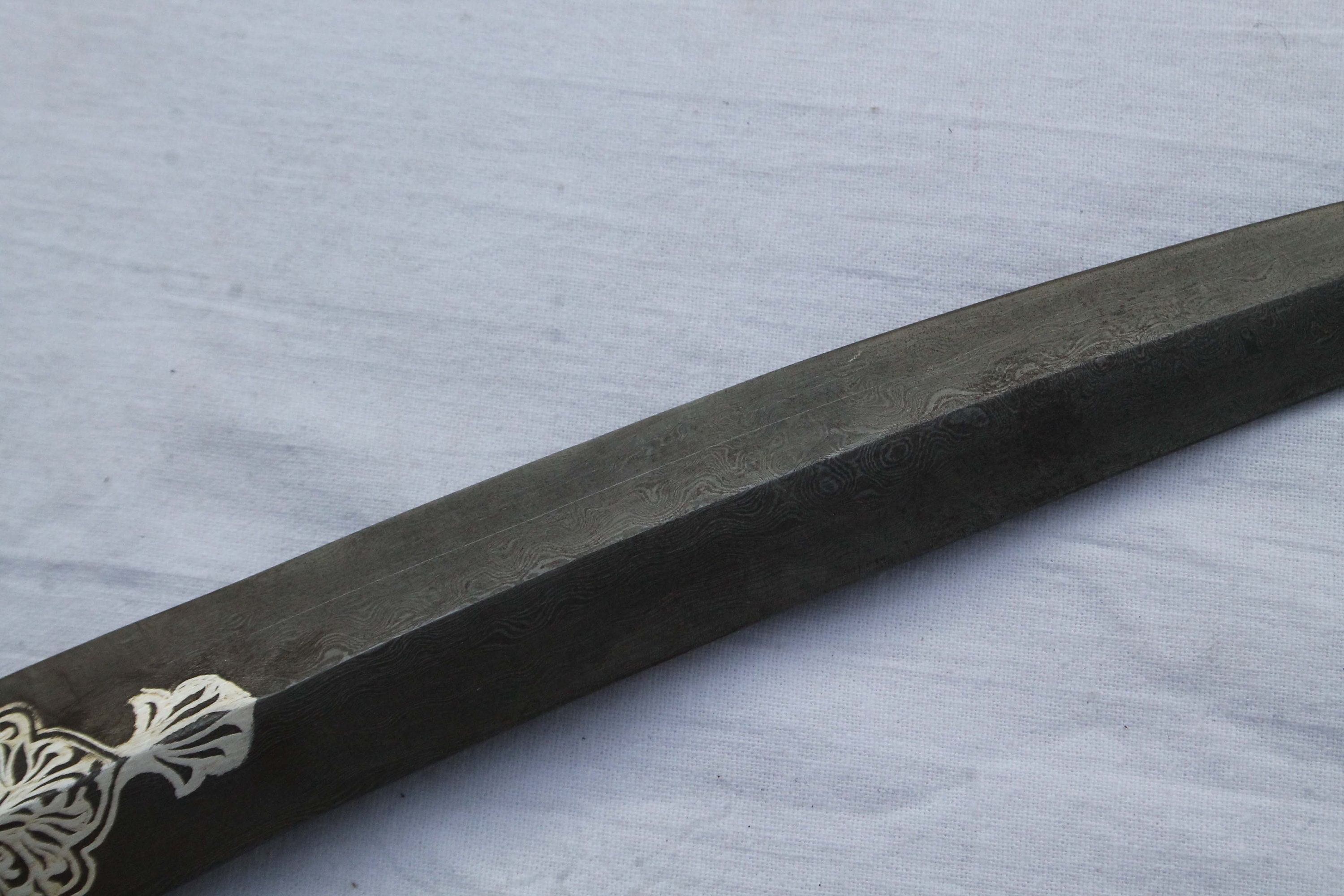 Old Vintage Mughal Indo-persian South Indian Silver Damacened Blade ...