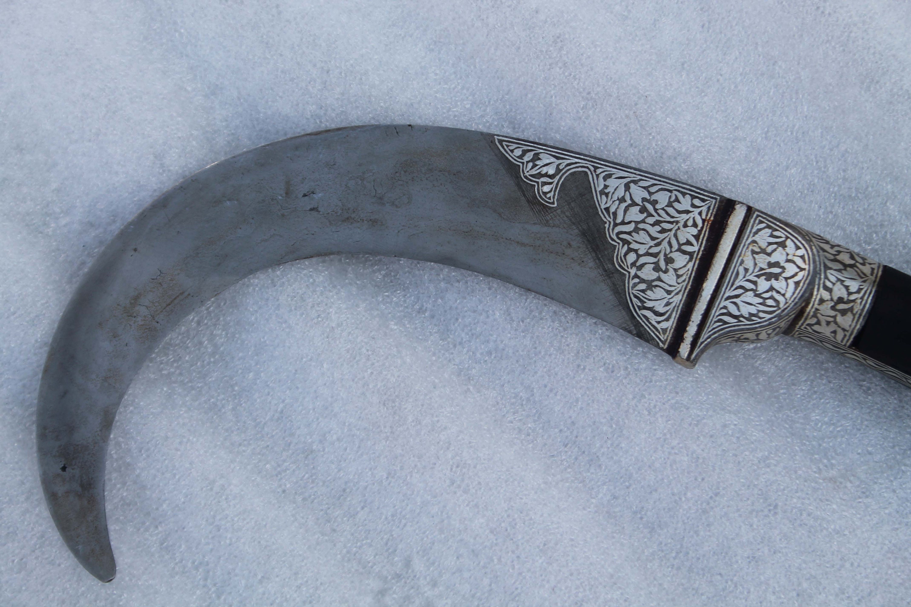 Rare Vintage Mughal Islamic Rajput Maratha Sikh Bank Sickle Kard Knife ...